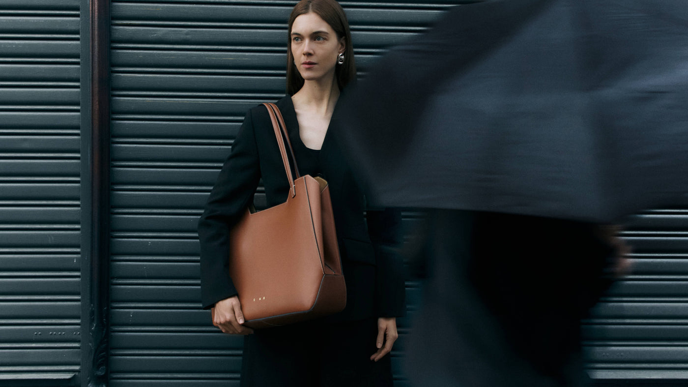 Modern, consciously crafted handbags using only luxury surplus leather